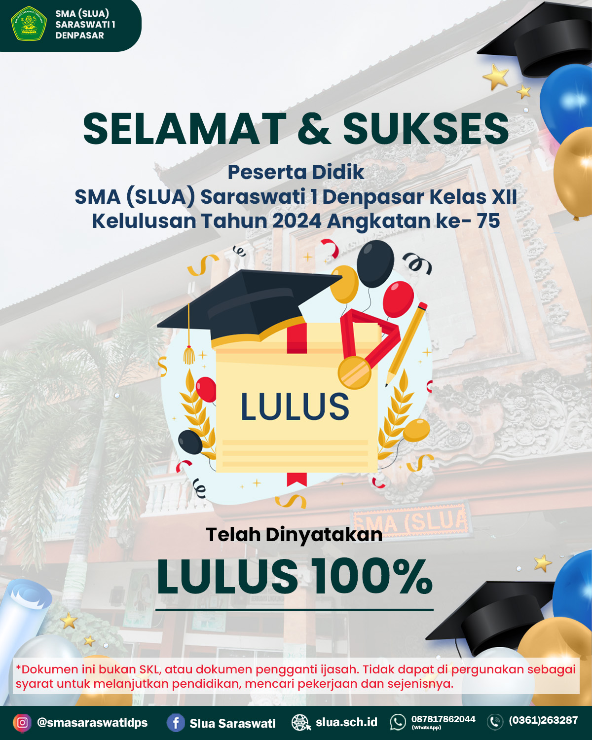 SMA (SLUA) Saraswati 1 Denpasar | Beranda